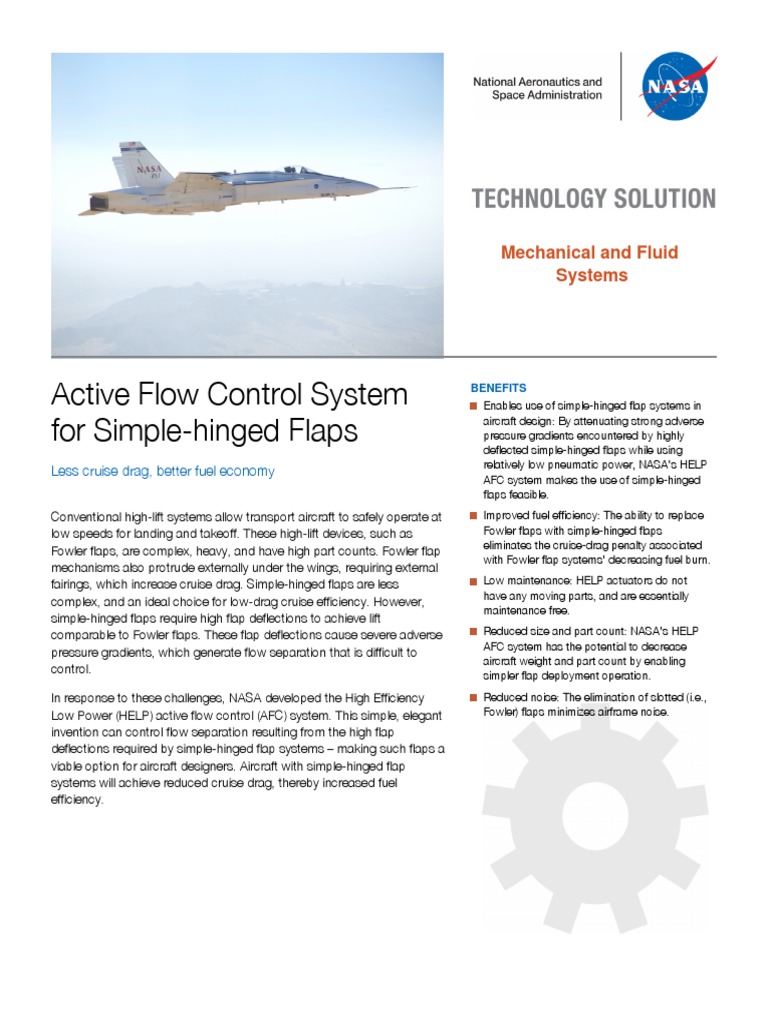 Active Flow Control System For Simple-Hinged Flaps | PDF | Flap ...
