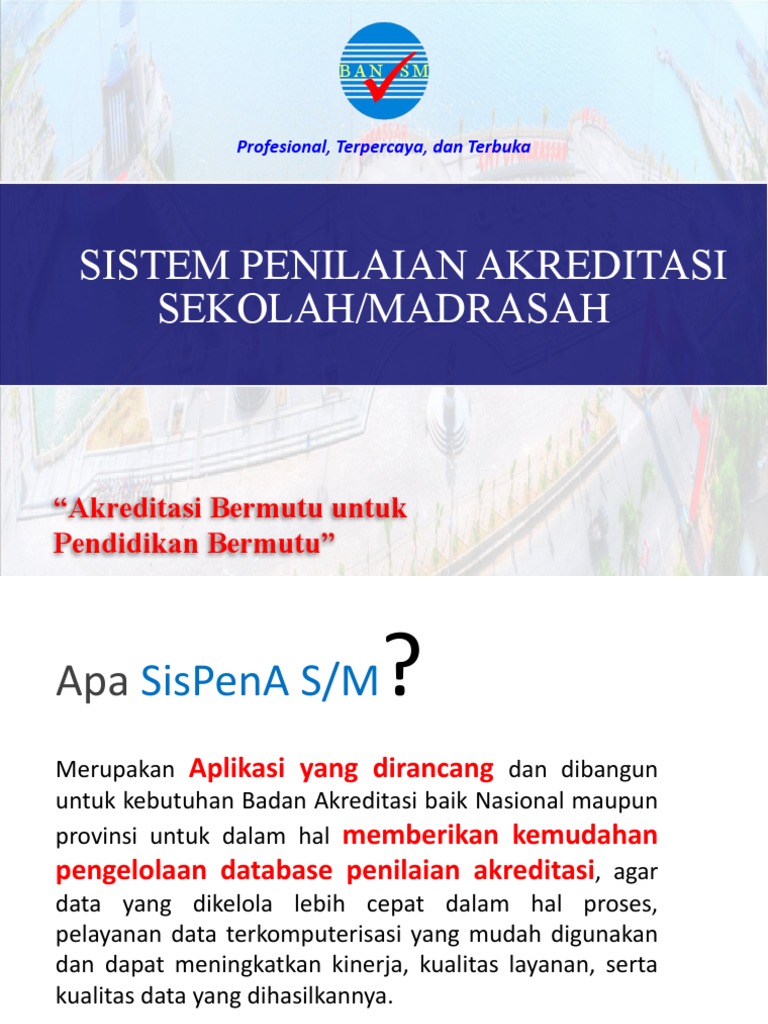 Aplikasi SisPenA untuk Akreditasi S/M | PDF