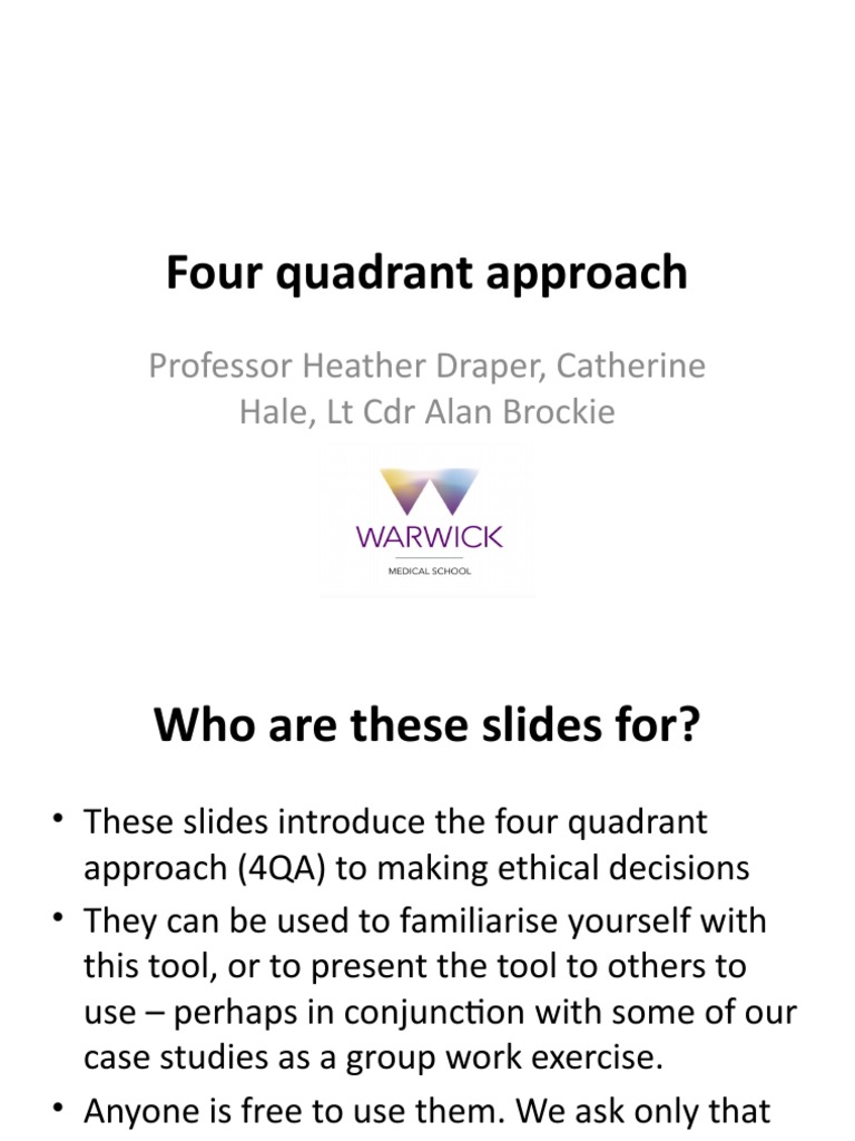 Four Quadrant Approach to Ethics | PDF | Autonomy | Social Institutions