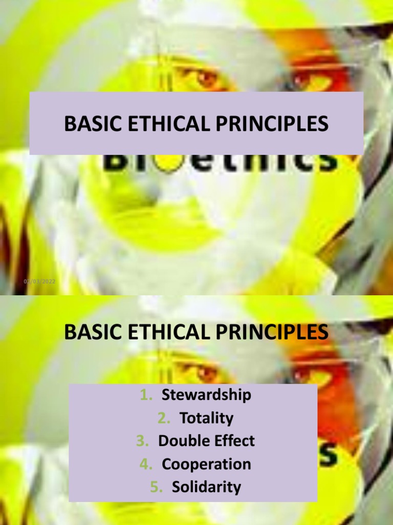 Basic Ethical Principles | PDF | Autonomy | Risk