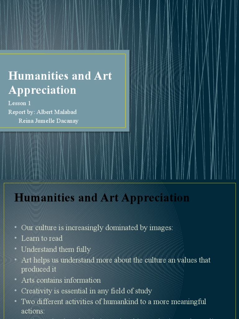 Humanities and Art Appreciation Report | PDF | Thought | Art History