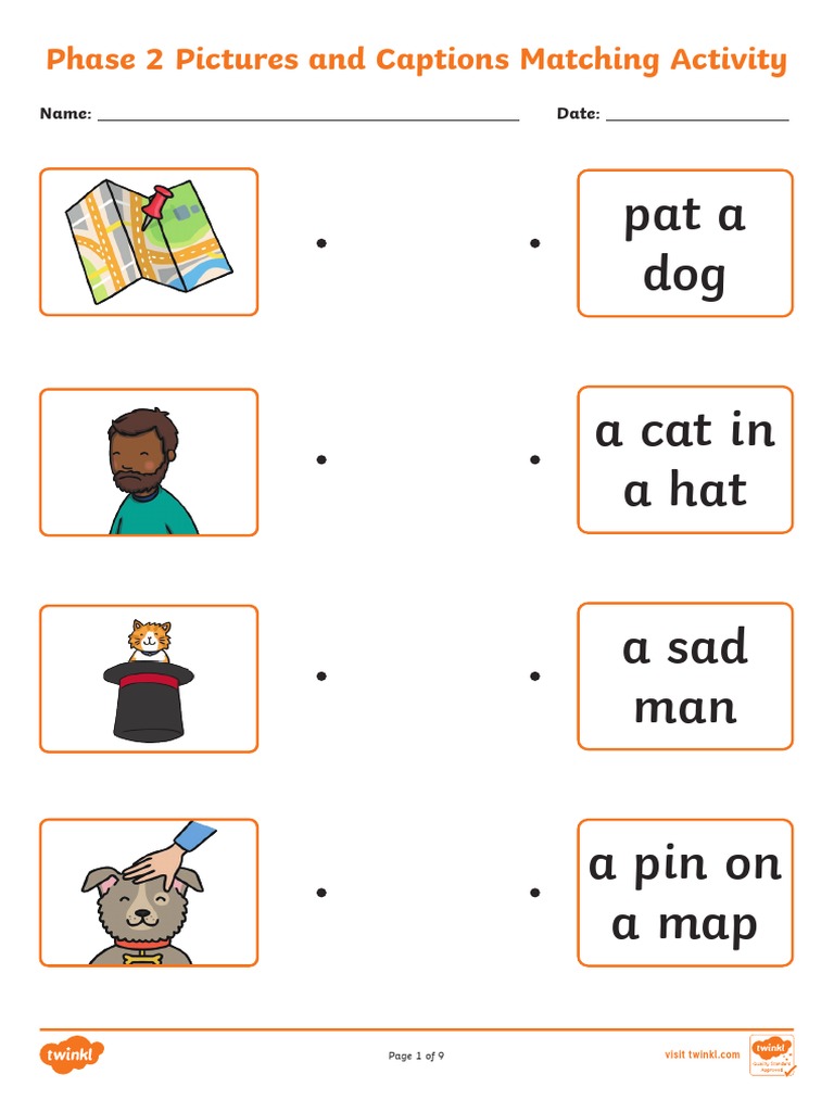 Read and Match Worksheet | PDF
