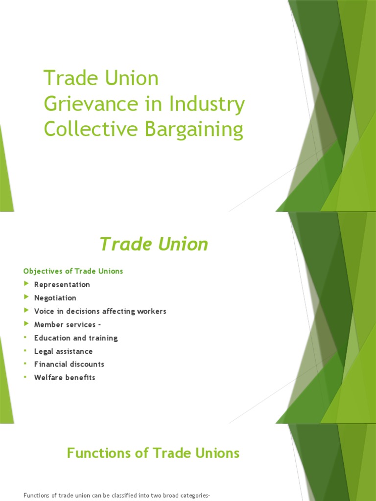 Trade Union Grievance in Industry Collective Bargaining | PDF ...