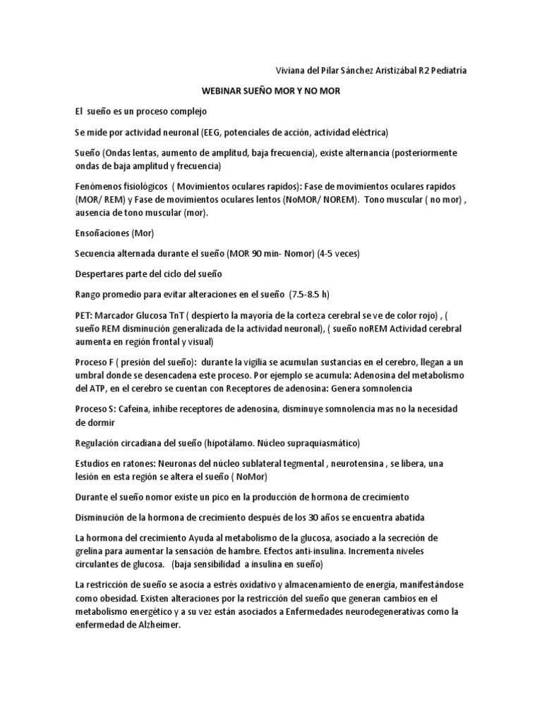 Sueño Mor y No Mor | PDF