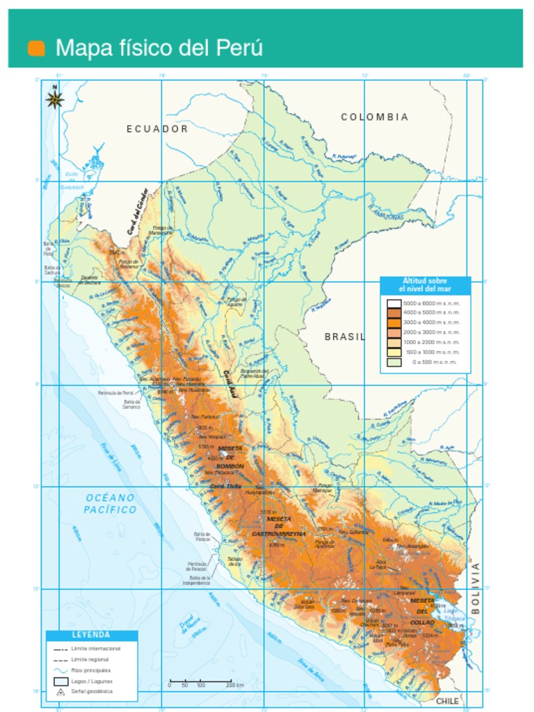 Mapa físico y político del Perú | PDF