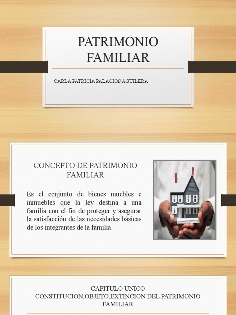 Patrimonio Familiar | PDF | Bienes (Ley) | Dominio eminente