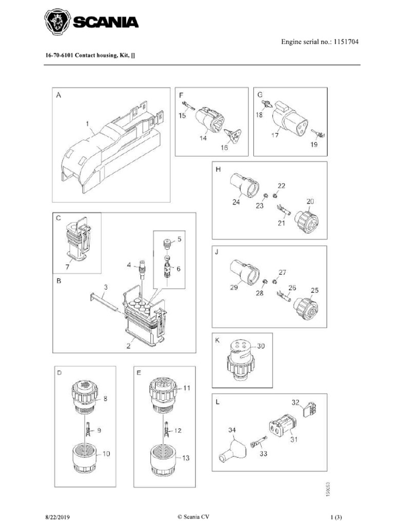 Scania DC 16 - 01 Contact Housing | PDF