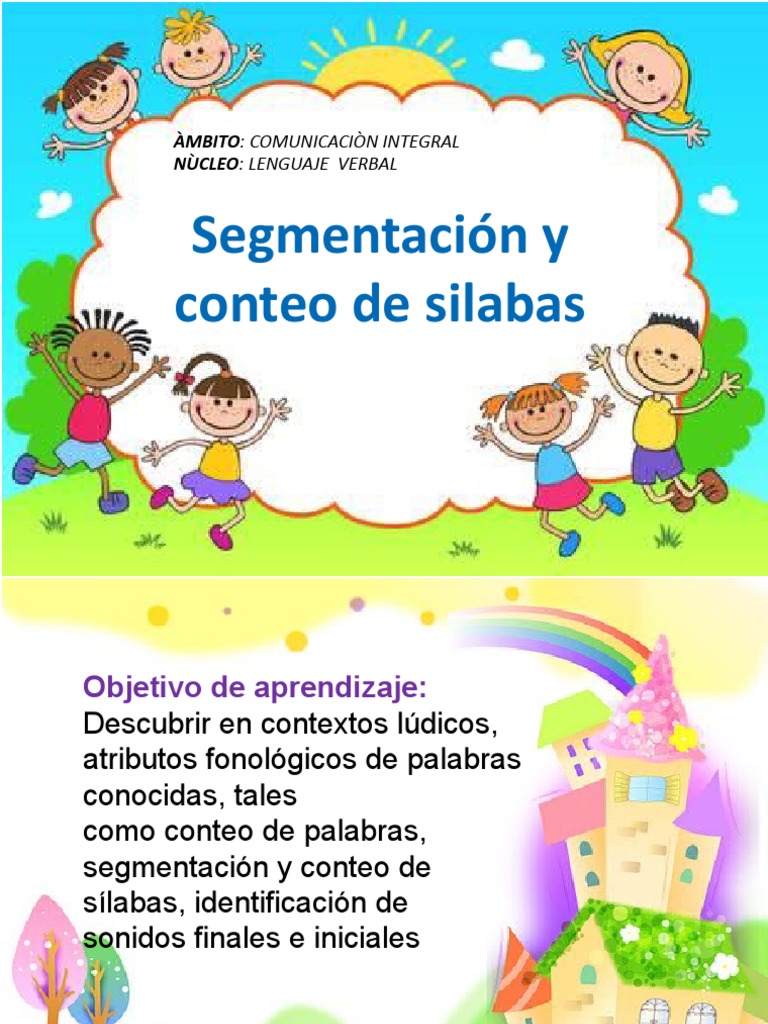 Segmentación y Conteo de Sílabas Lúdico | PDF | Artes del Lenguaje y ...