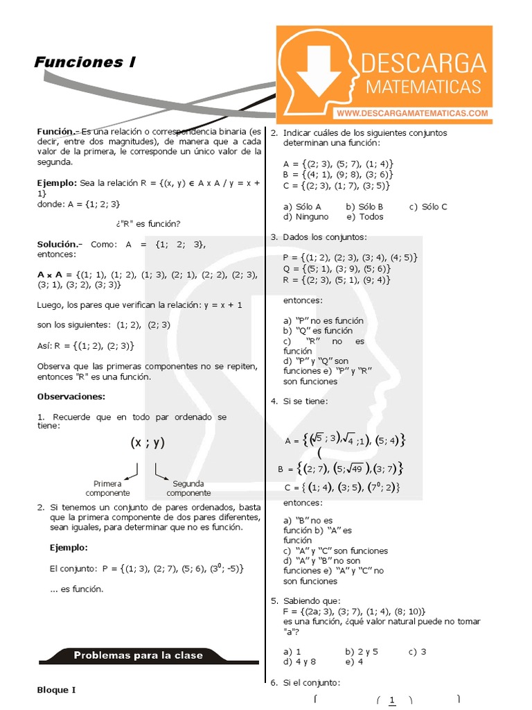 18 Descargar Funciones - Algebra Segundo de Secundaria | PDF | Función (Matemáticas) | Funciones ...