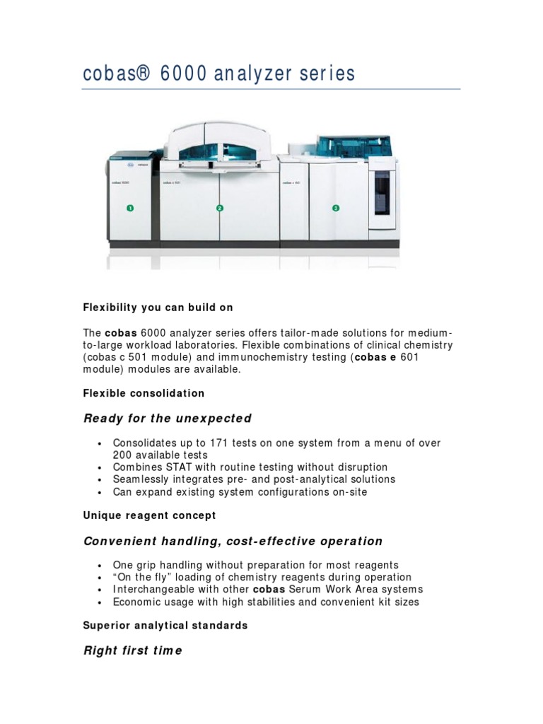 Cobas 6000 | PDF | Modularity | Immunoassay