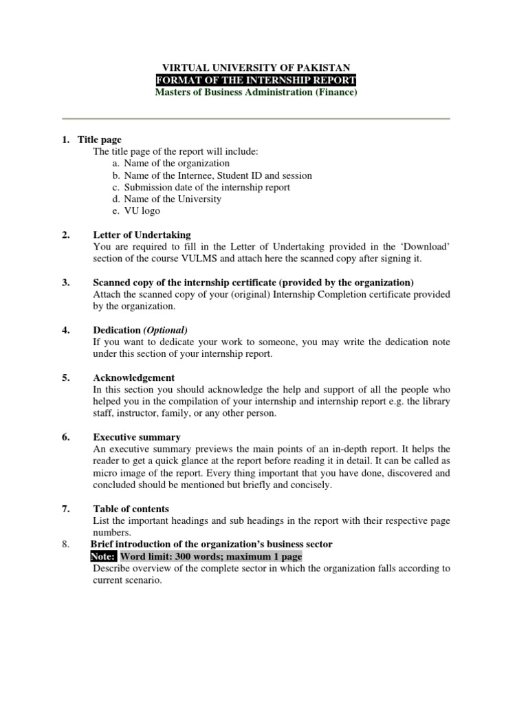 Fini619-Internship Report Format | PDF | Internship | Job Hunting