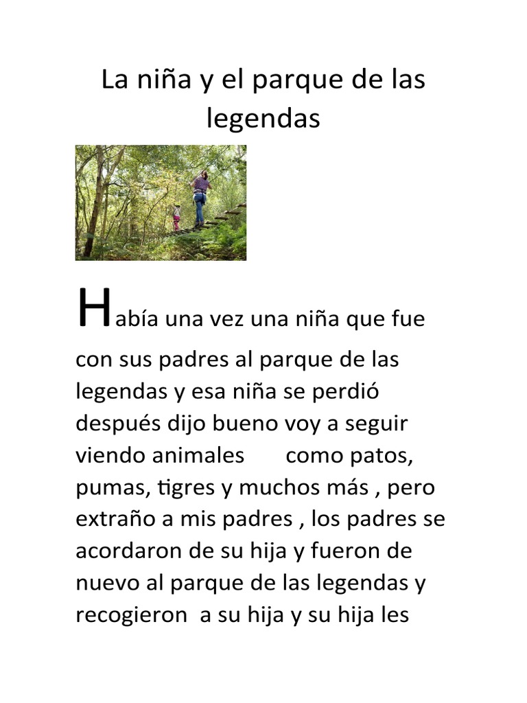 La Niña y El Parque de Las Legendas | PDF