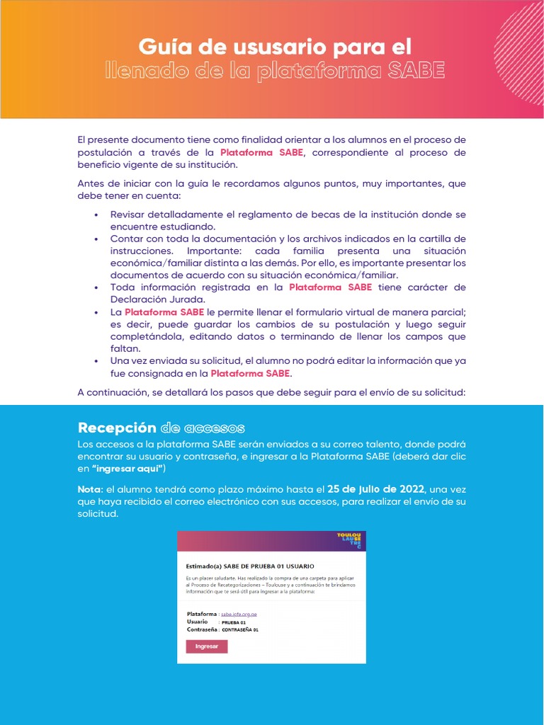 IPFE-Guía de Usuario para El Llenado de La Plataforma SABE-TOULOUSE ...