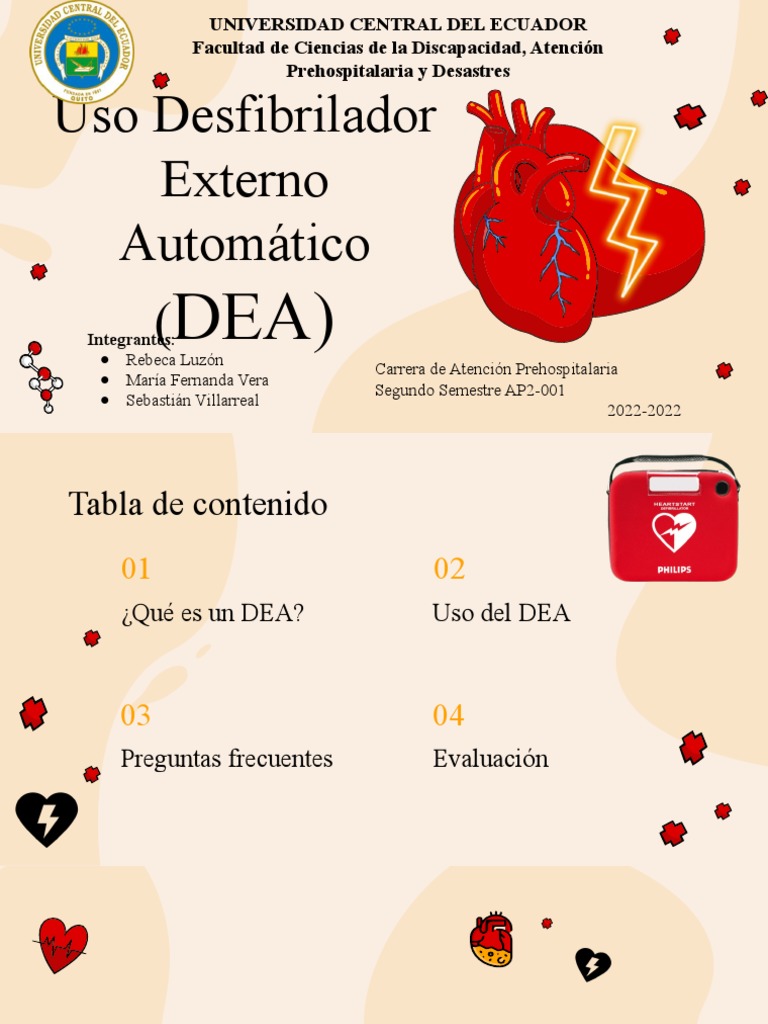 Uso y Colocación del DEA en Emergencias | PDF | Reanimación ...