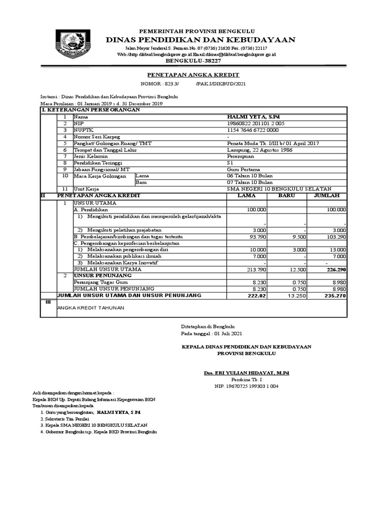 pENGETAPAN ANGKA KREDIT | PDF