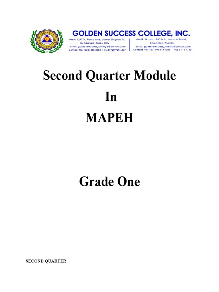 Mapeh 1 2nd Quarter Complete Pdf Clef Pitch Music