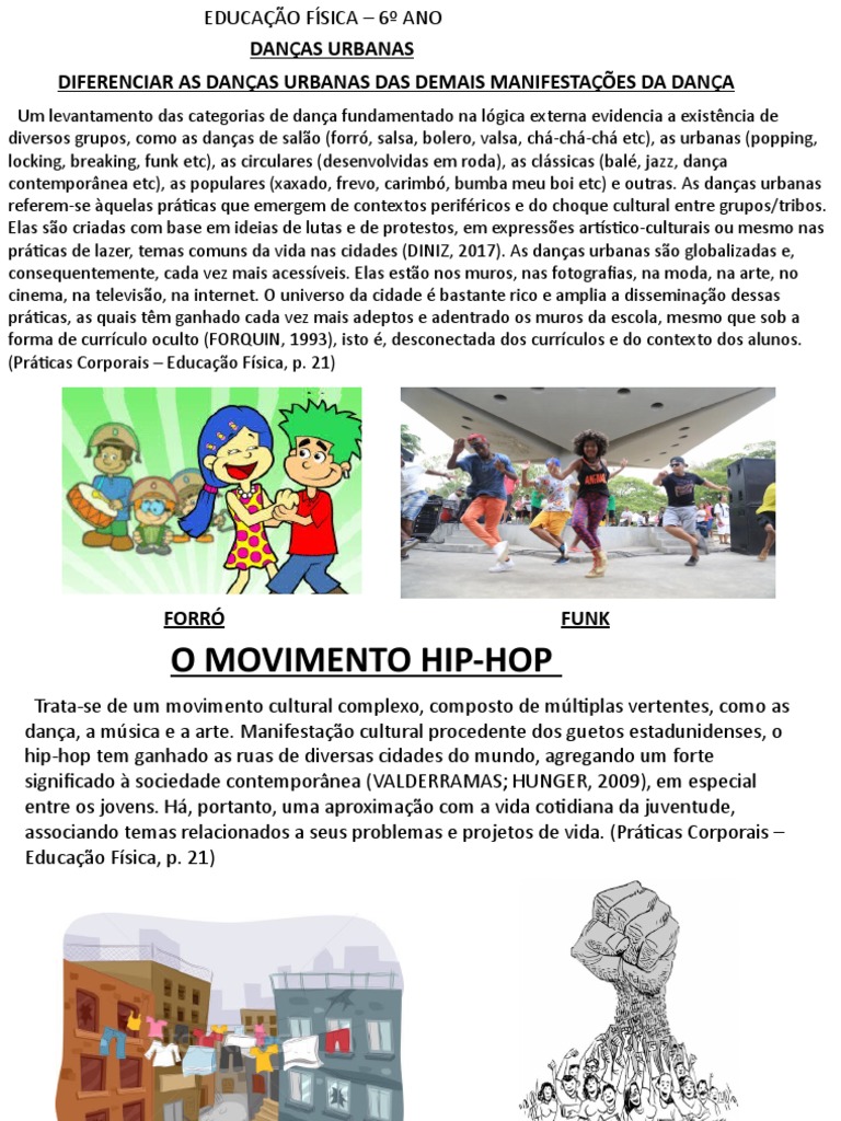 6º Ano Educação Física Danças Urbanas Mauricio Pdf Música Hip Hop 6022