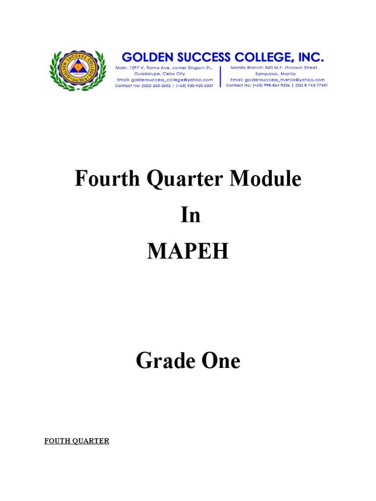 Mapeh 1 4th Quarter Complete Pdf Tempo Performing Arts