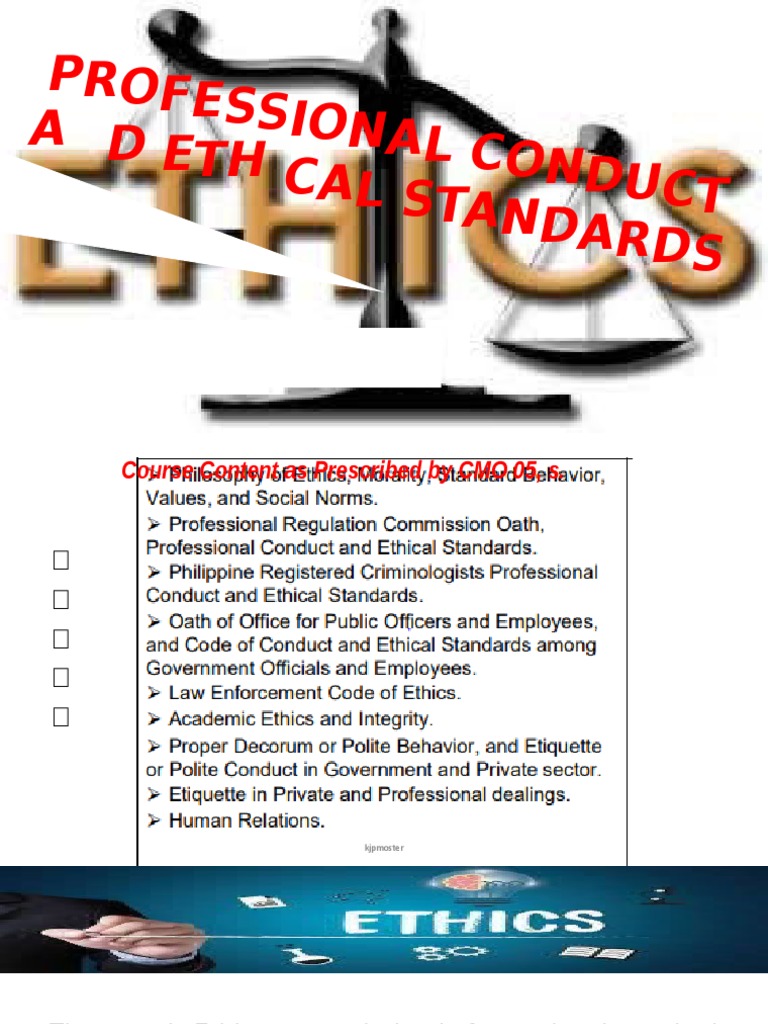 Professional Conduct and Ethics Overview | PDF | Courage | Virtue