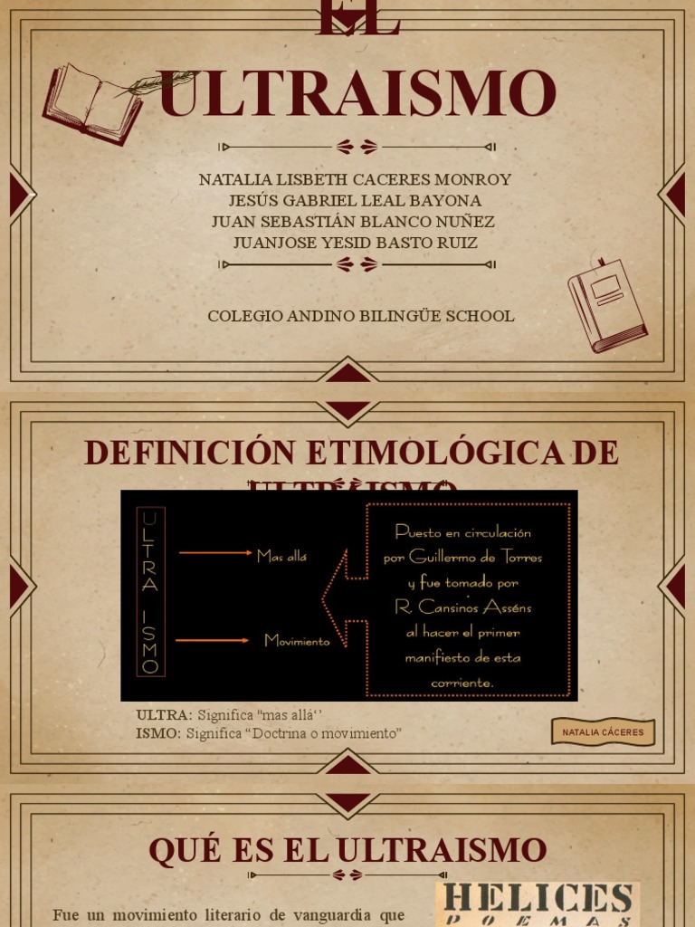 Ultraísmo Vanguardia Literaria Pdf Movimientos Literatura Española