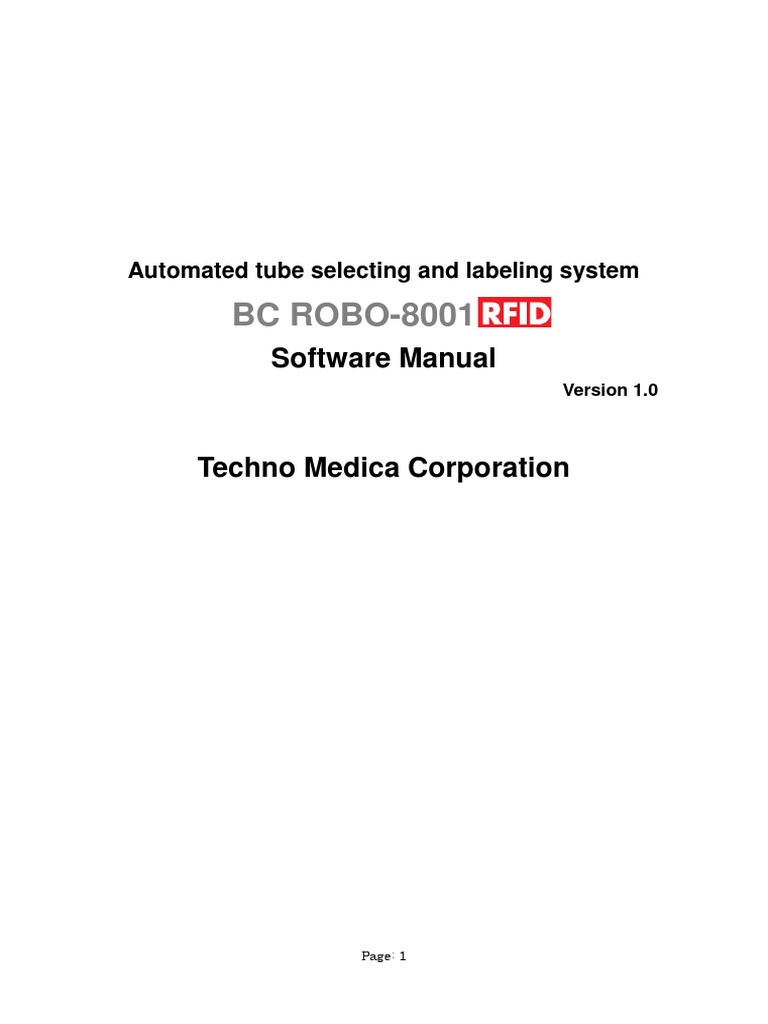 (Software Manual) Ver1.0 BC ROBO-8001RFID | PDF | Icon (Computing) | Computer File