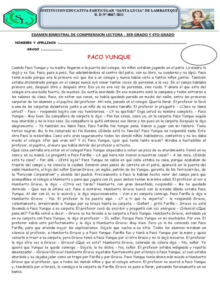 EXAMEN BIMESTRAL DE RM | PDF