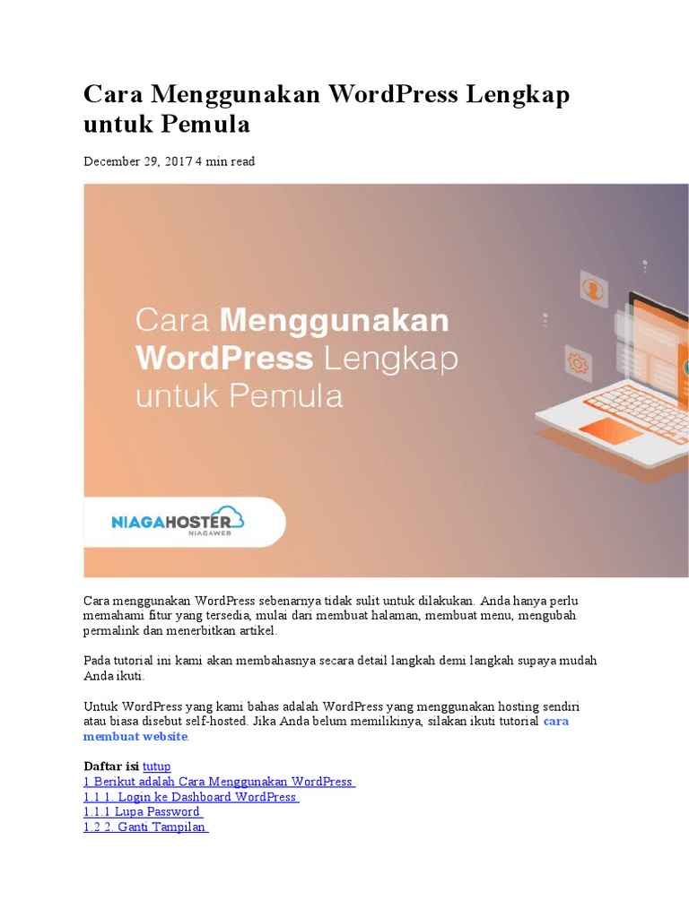 Belajar Wordpress | PDF