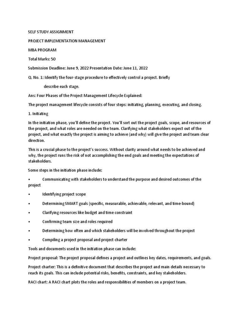 Assignment 2nd | PDF | Project Management | Business