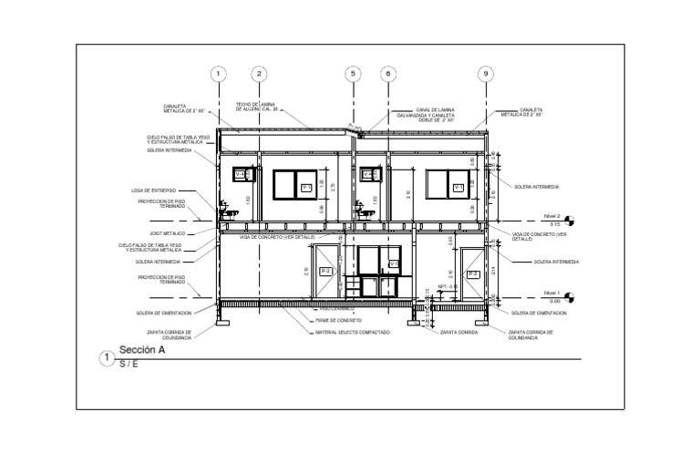 Sección A: Plano Estructural Sencillo | PDF