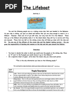 Exercise 2 - The Lifeboat Activity | PDF