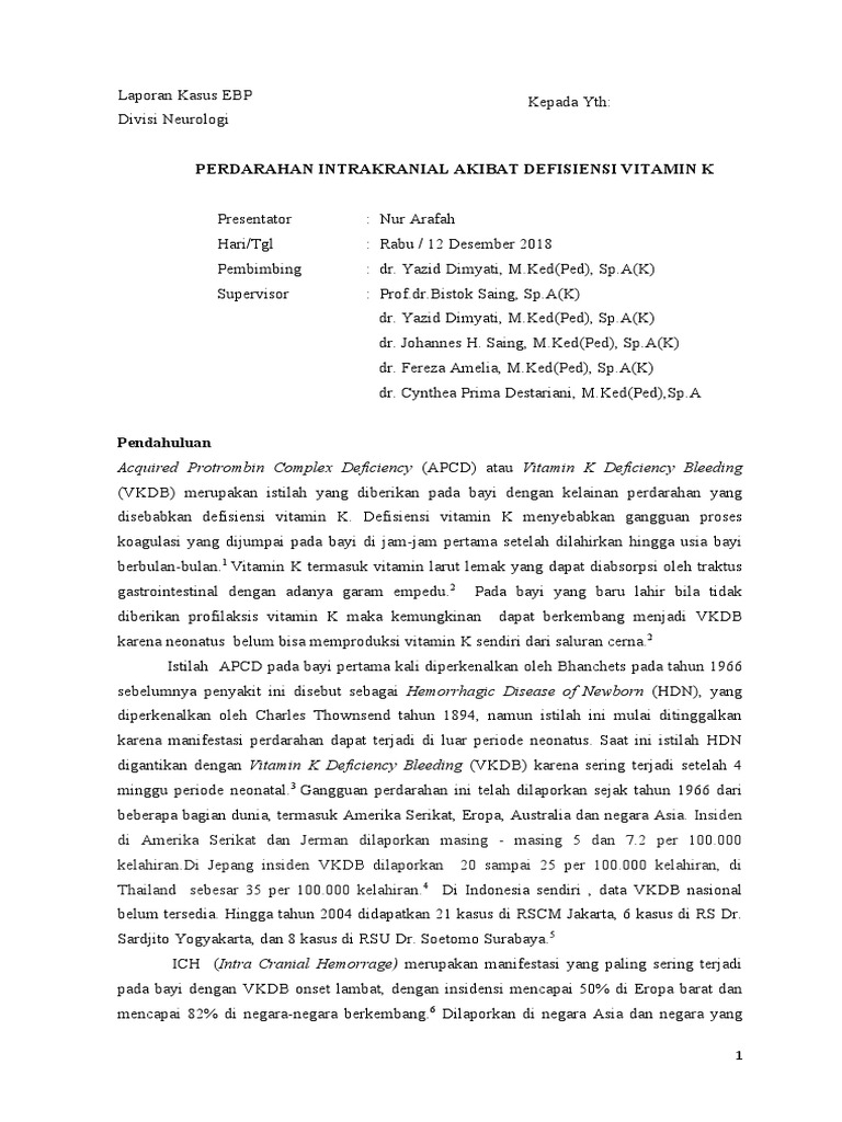 Laporan Kasus VKDB | PDF