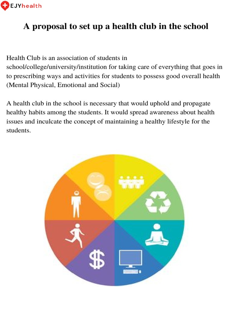 A Proposal To Set Up A Health Club in The School | PDF | Psychology ...