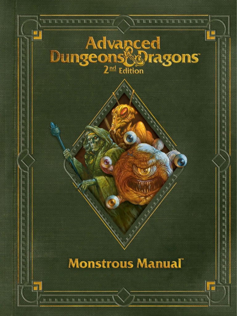 Premium 2nd Edition Advanced Dungeons & Dragons Monstrous Manual | PDF ...