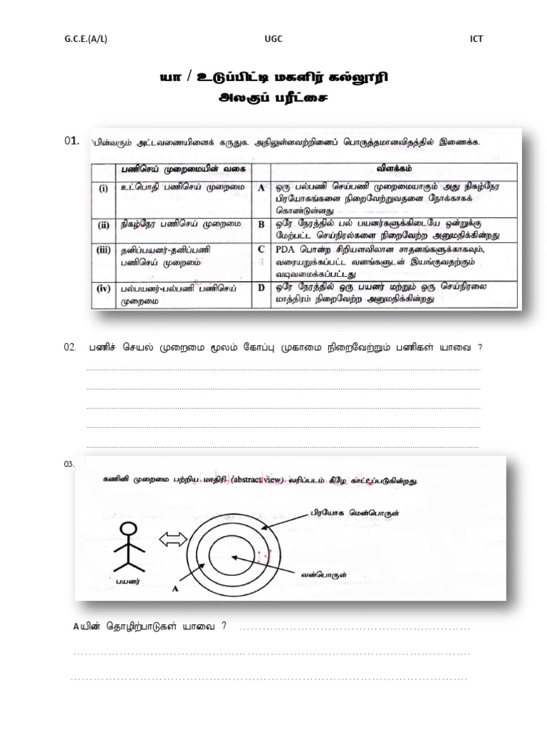 Os Exam Al Ict Pdf Manufactured Goods Computer Science