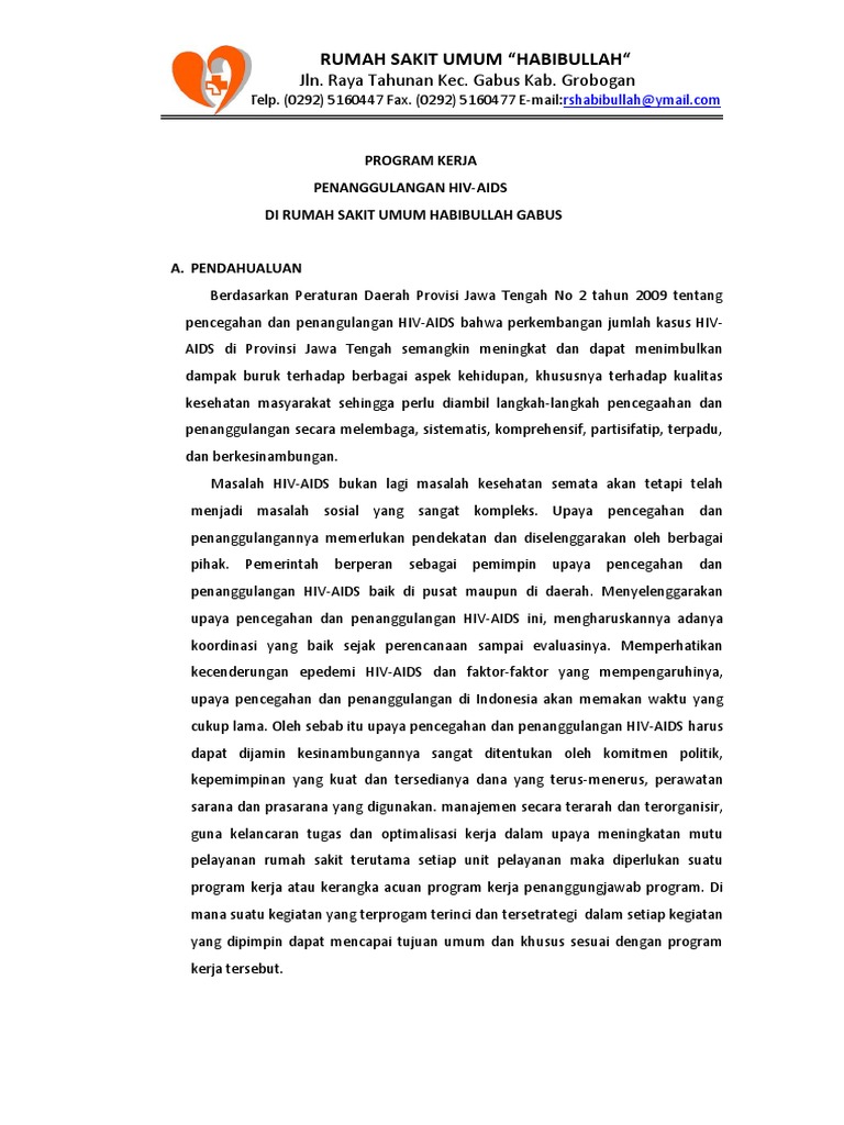 PROGRAM KERJA Hiv | PDF