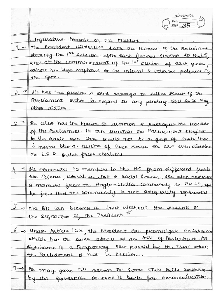 President Notes Icse Class 10 | PDF