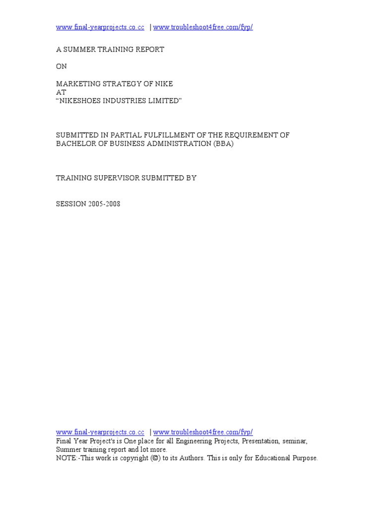 Nike Shoes Project | PDF | Survey Methodology | Sampling (Statistics)