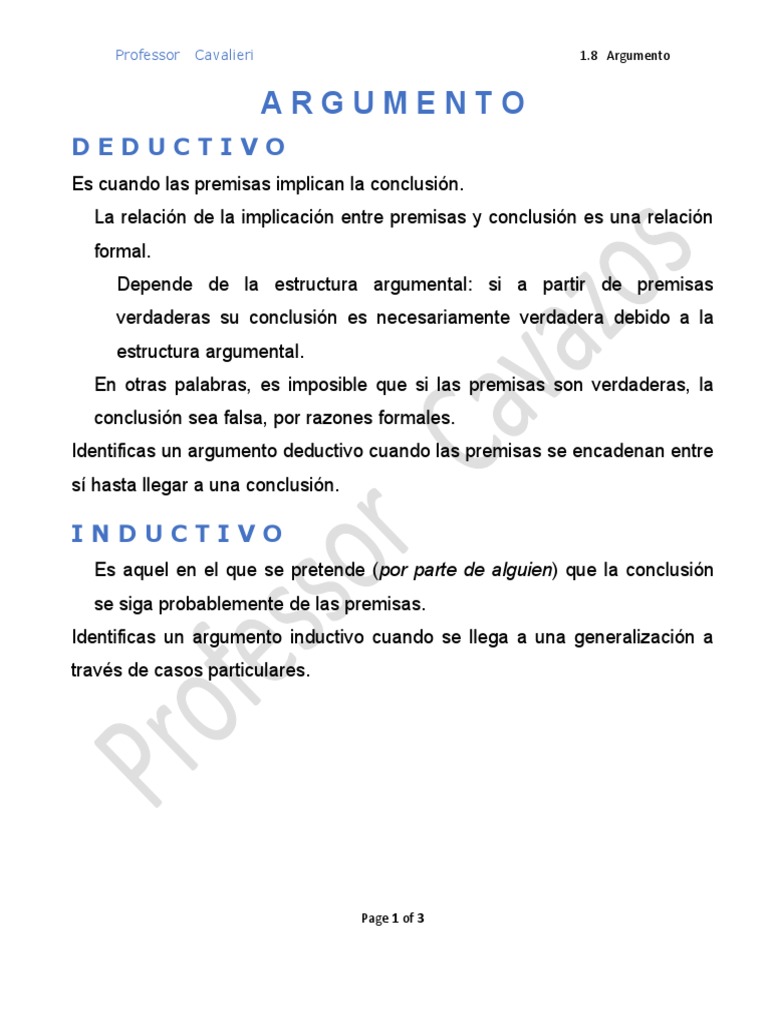 1.8 Argumento | PDF | Argumento | Razonamiento inductivo