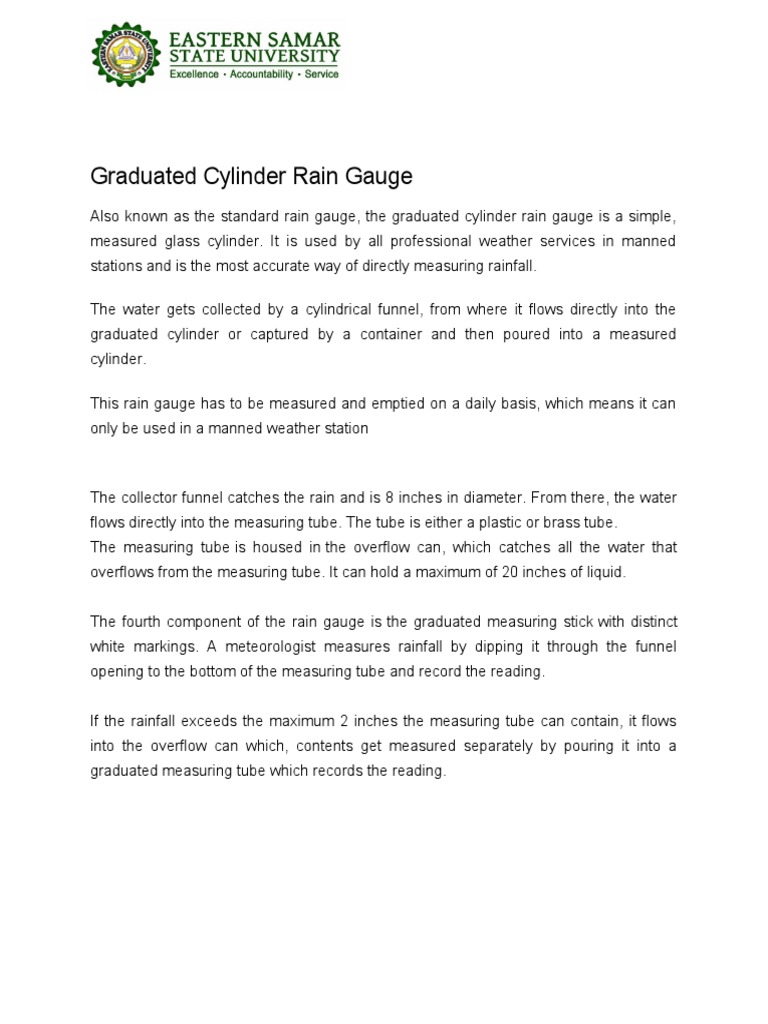 Types of Rain Gauges | PDF | Rain | Precipitation