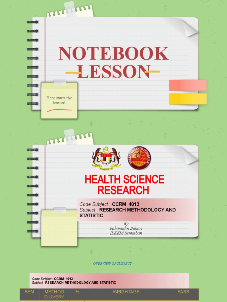 Notebook Lesson - by Slidesgo | PDF | Statistics | Validity (Statistics)