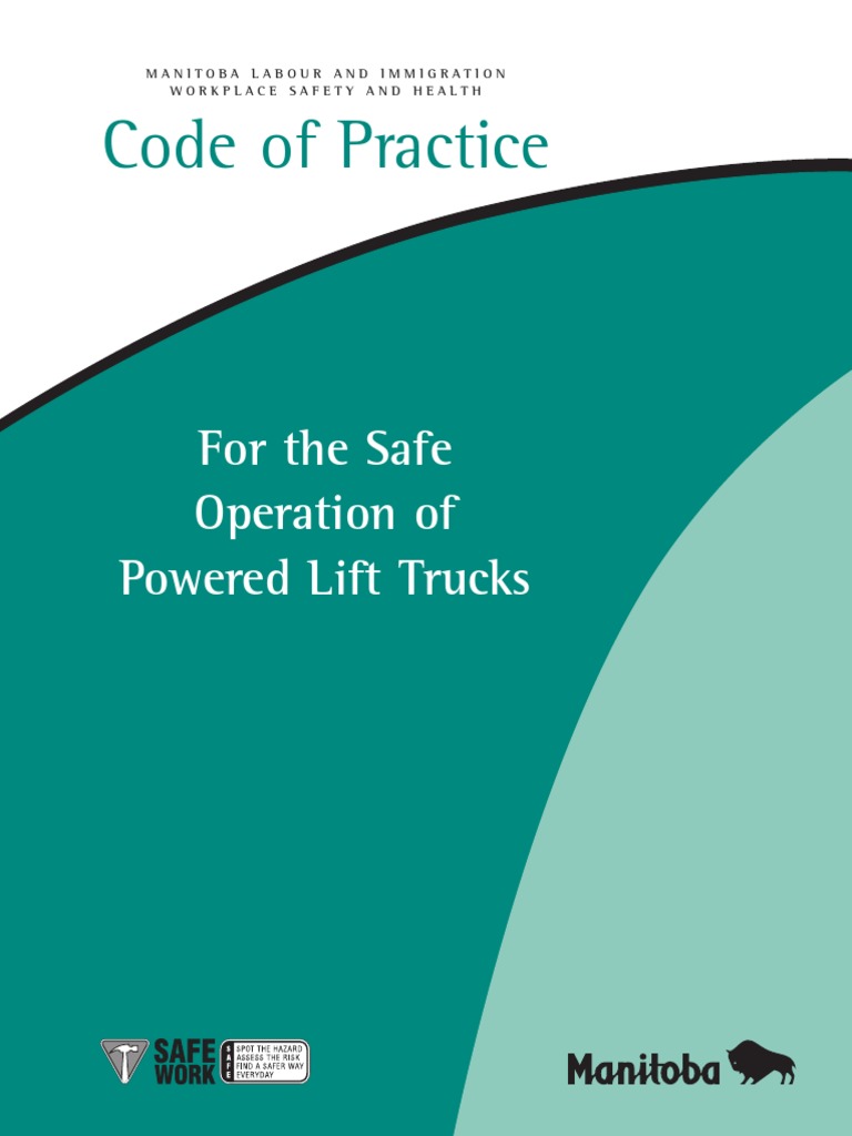Code of Practice: For The Safe Operation of Powered Lift Trucks | PDF | Forklift | Occupational ...