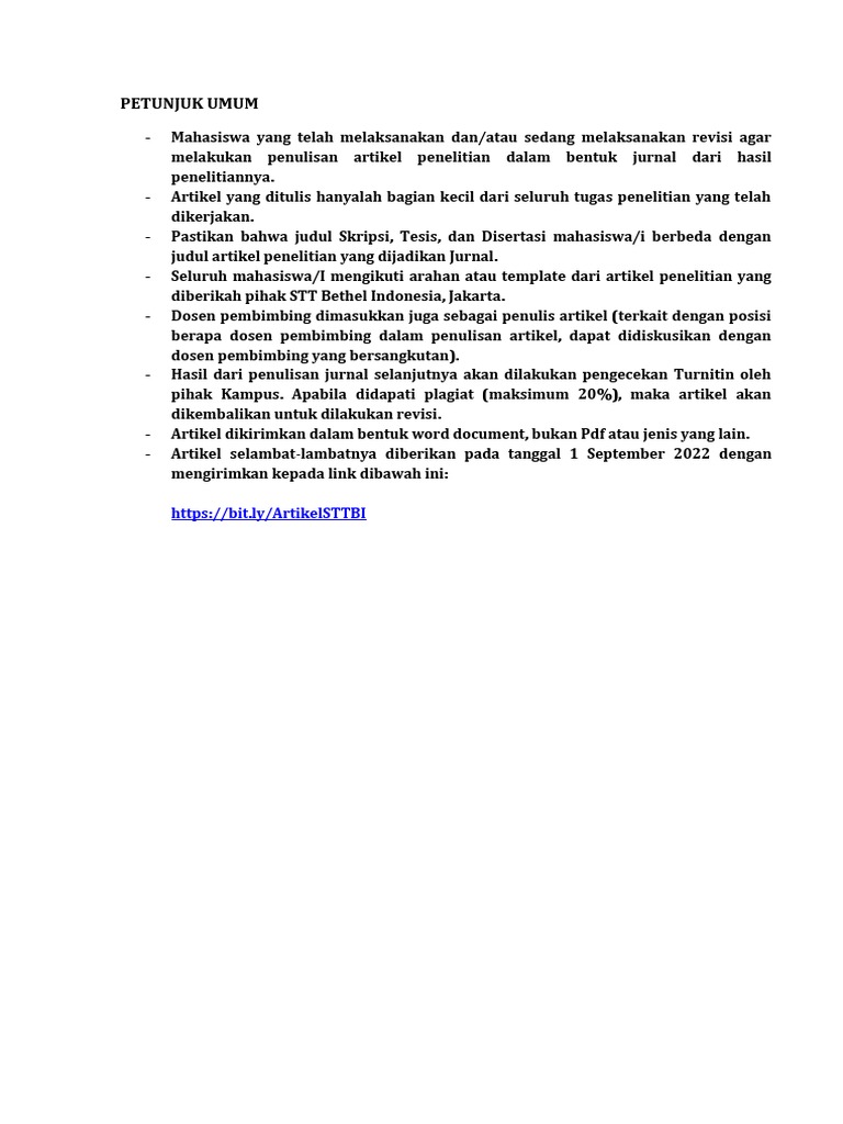 Panduan Penulisan Jurnal Skripsi, Tesis, Disertasi | PDF