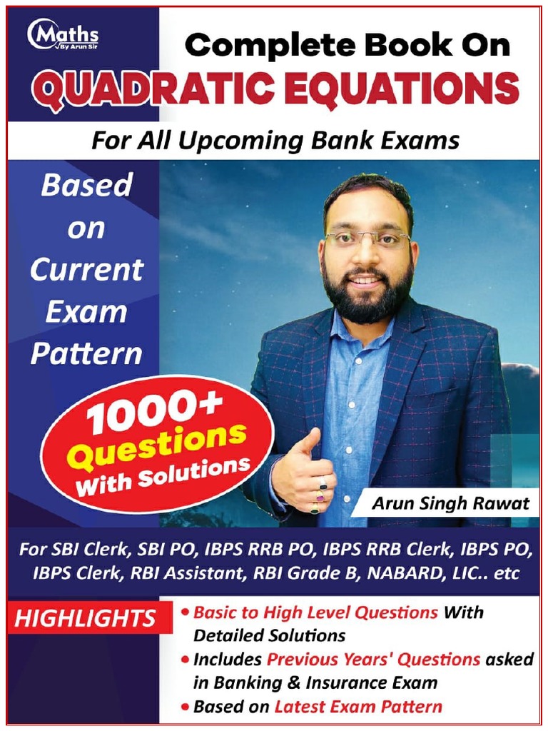 Arun Sir Quadratic Eq Book | PDF
