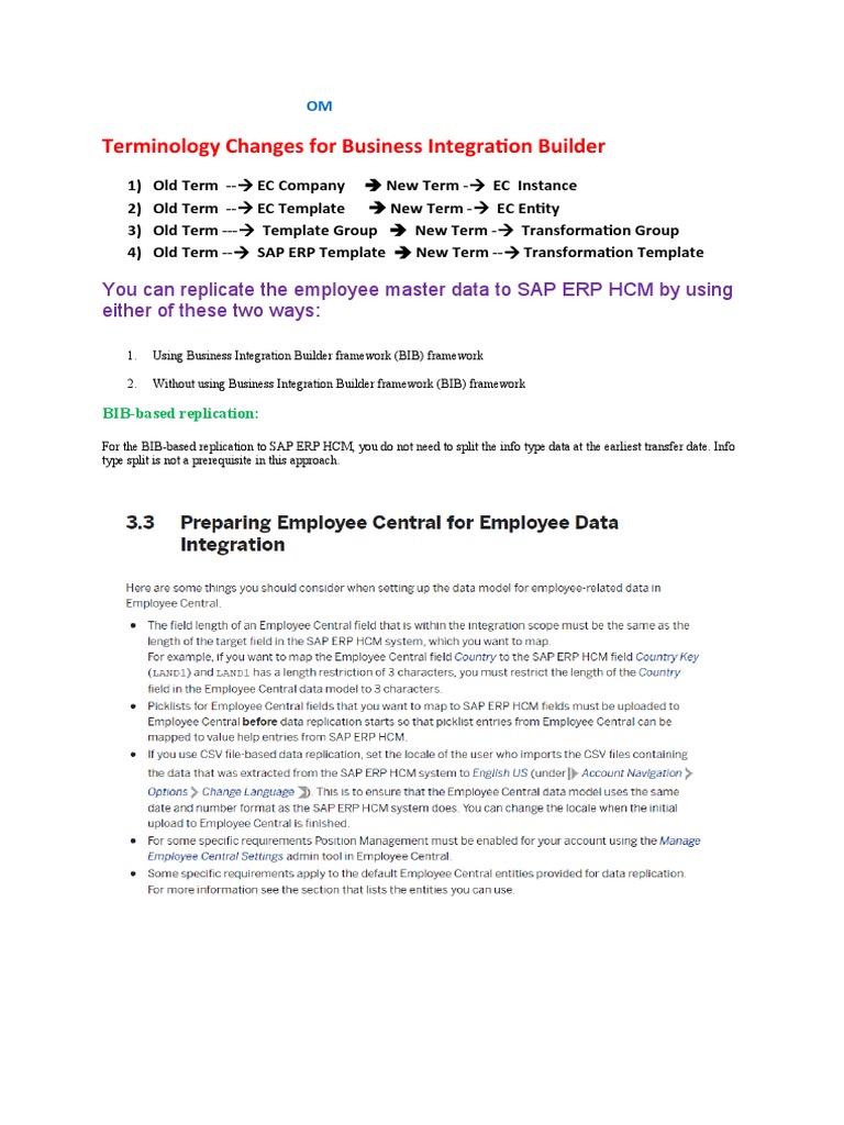 Replication From SAP ERP To SF EC | Download Free PDF | Cloud Computing ...