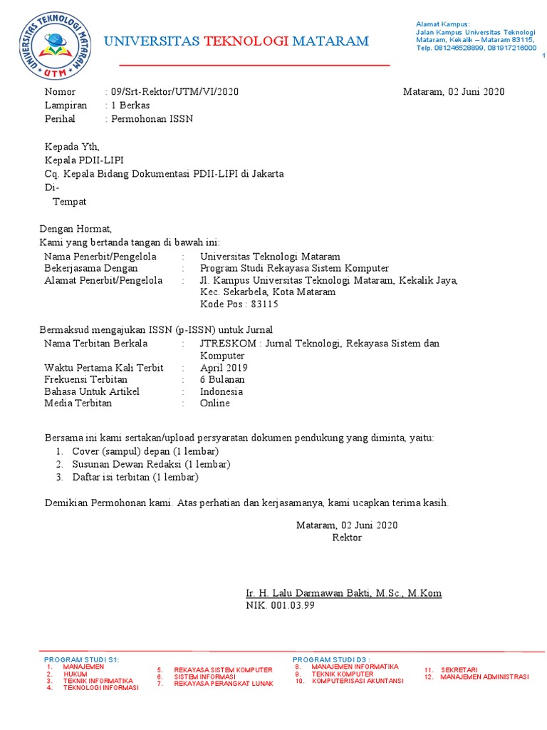 Kop UTM A4 Baru | PDF