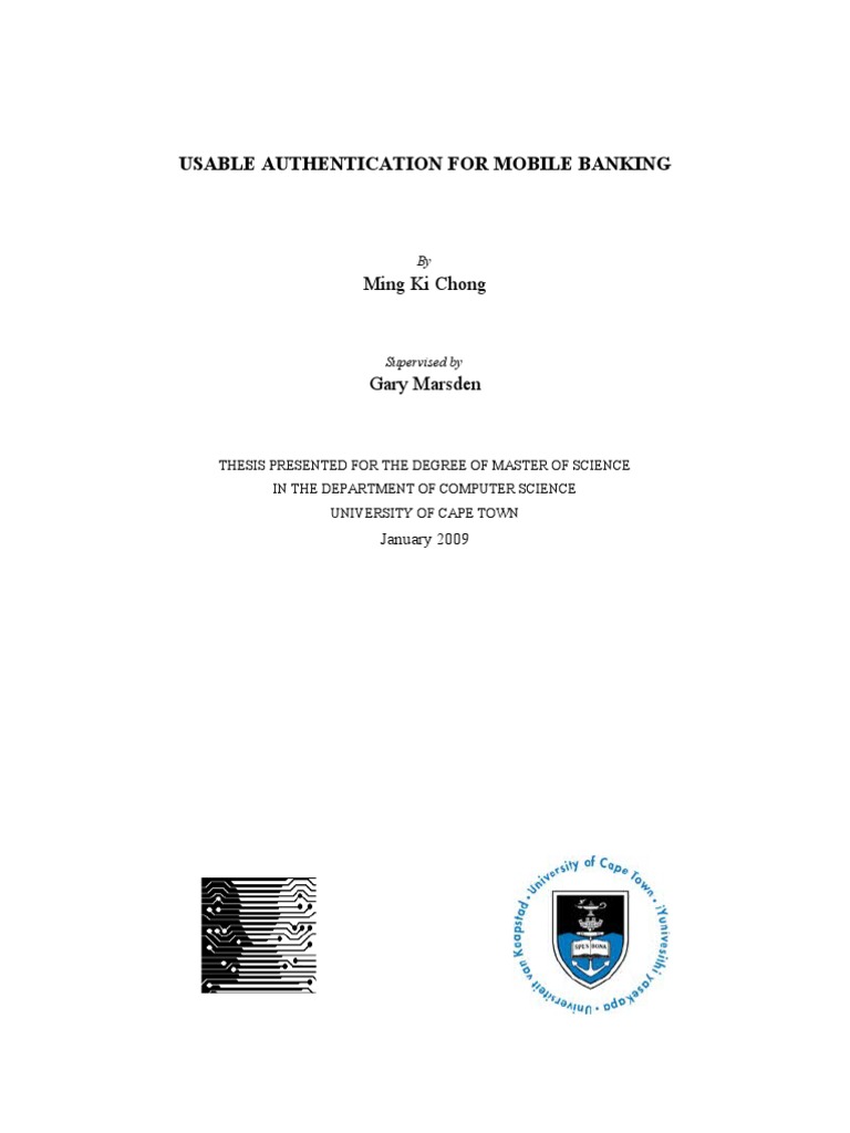 Usable Authentication For Mobile Banking | PDF | Usability | Password
