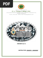 Module 1 The Nature of Mathematics. Mathematics in Our World | PDF | Numbers | Mathematics