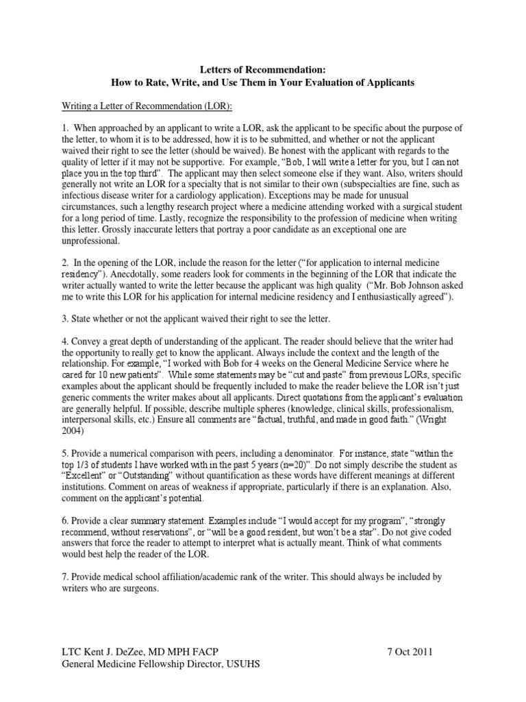 Letters of Recommendation: How To Rate, Write, and Use Them in Your ...