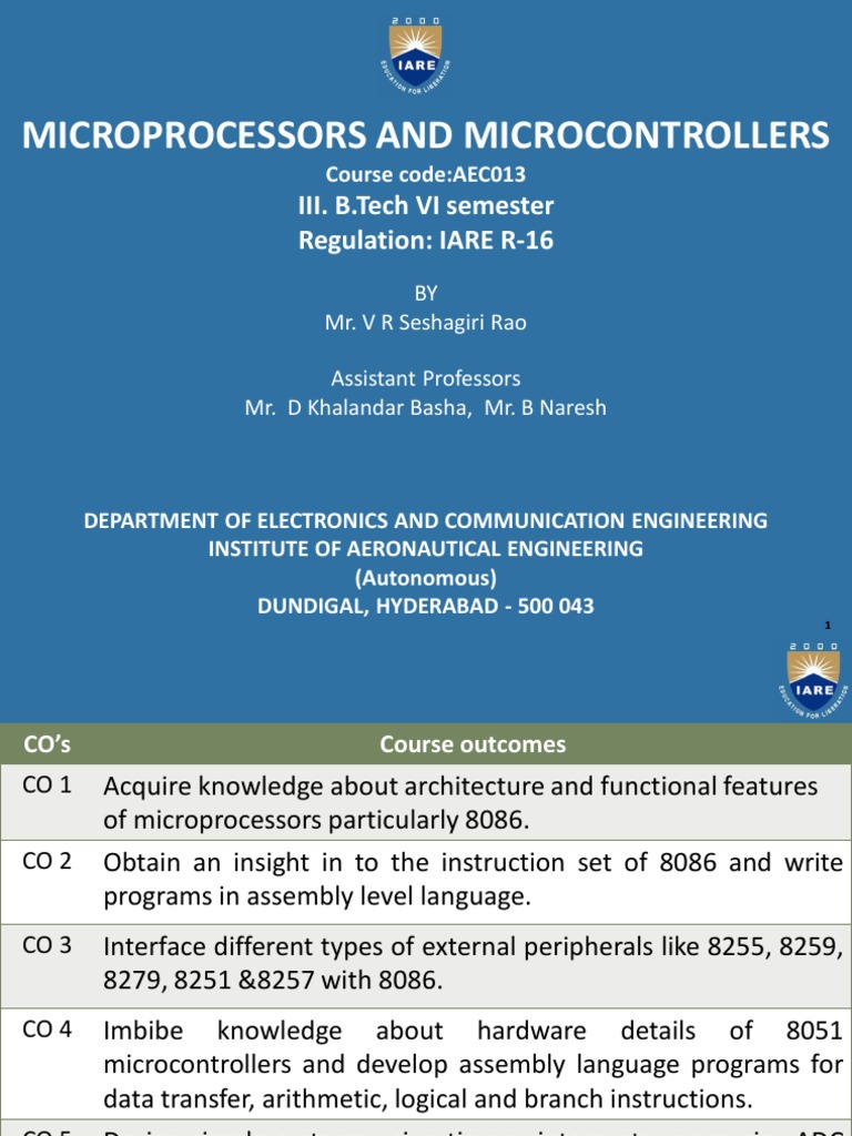 MPMC PPT-new | PDF | Central Processing Unit | Computer Data Storage