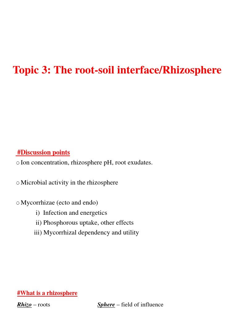Topic 4_ Root-soil Interface | PDF | Nature | Organisms